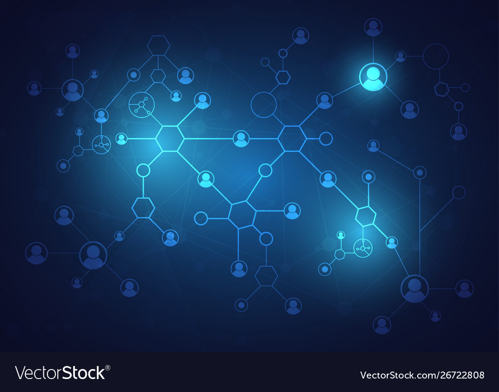 Network connection abstract background Royalty Free Vector