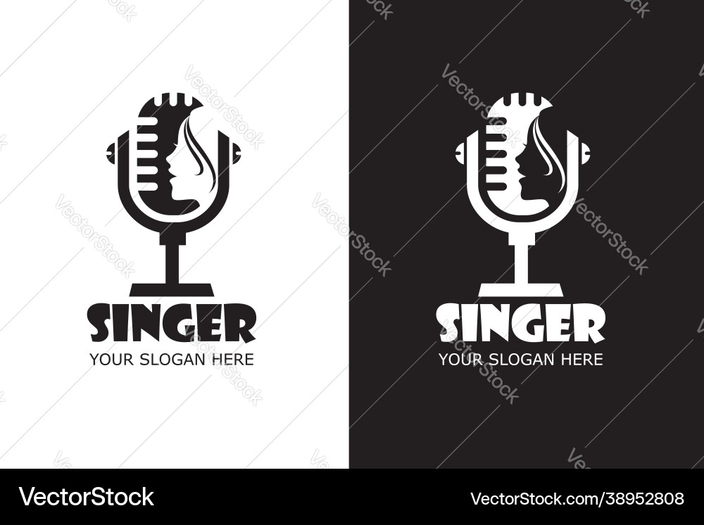 Singing woman icons Royalty Free Vector Image - VectorStock
