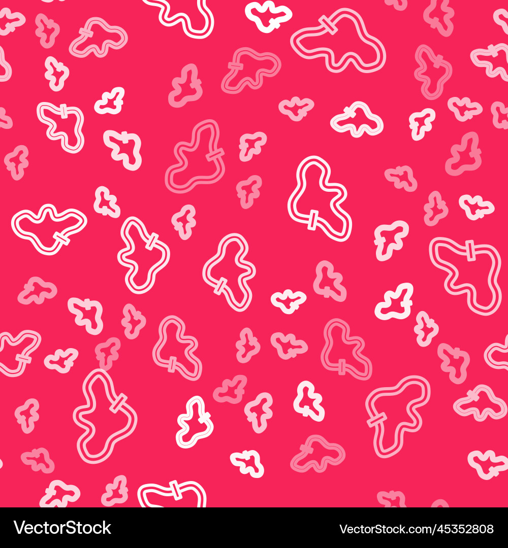 White line racing track icon isolated seamless Vector Image