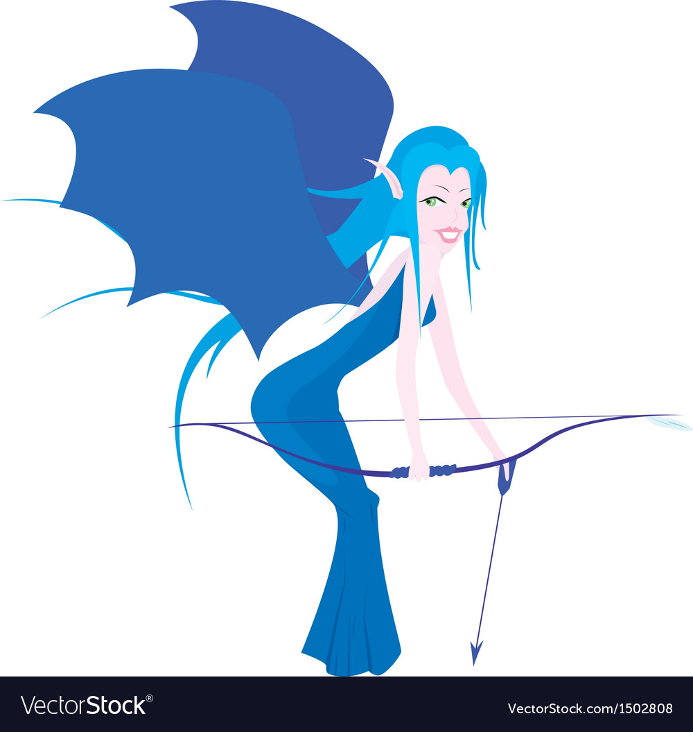 Winged archer Royalty Free Vector Image - VectorStock