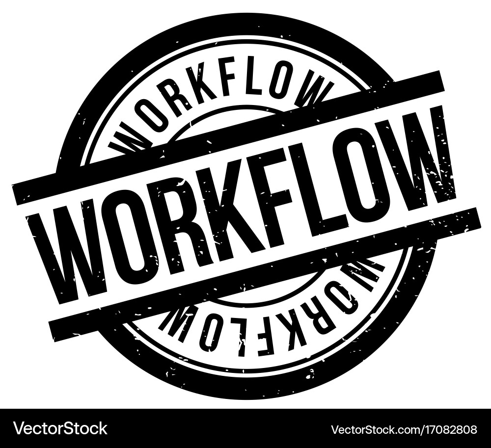 Workflow rubber stamp Royalty Free Vector Image