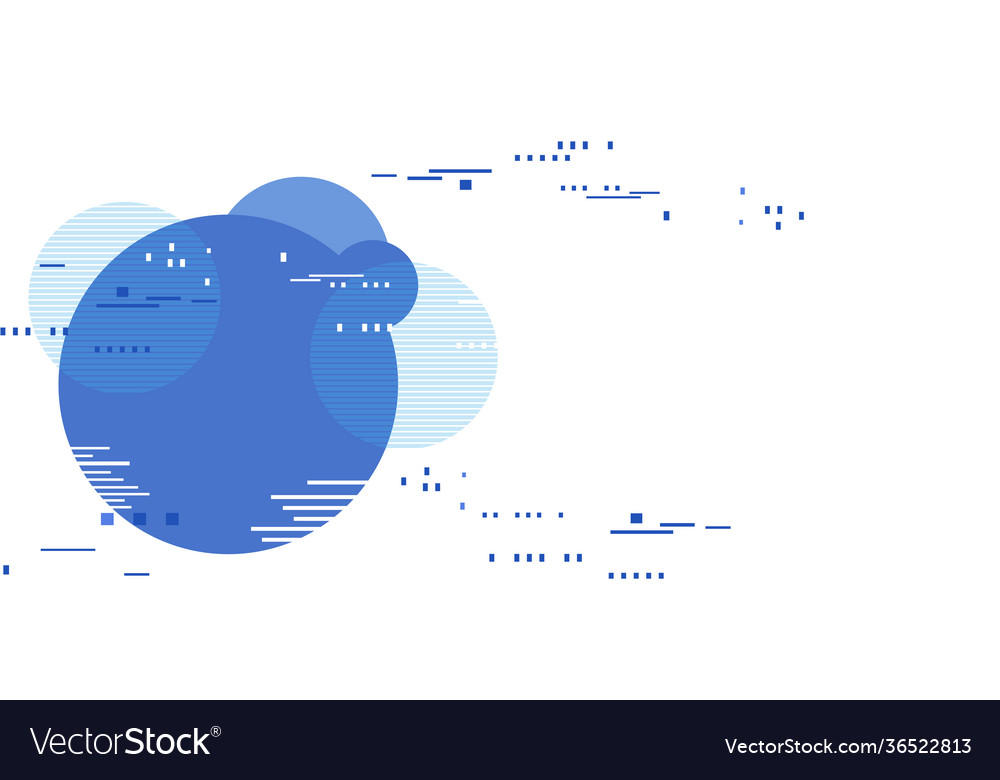 Abstract tech background with simple object Vector Image