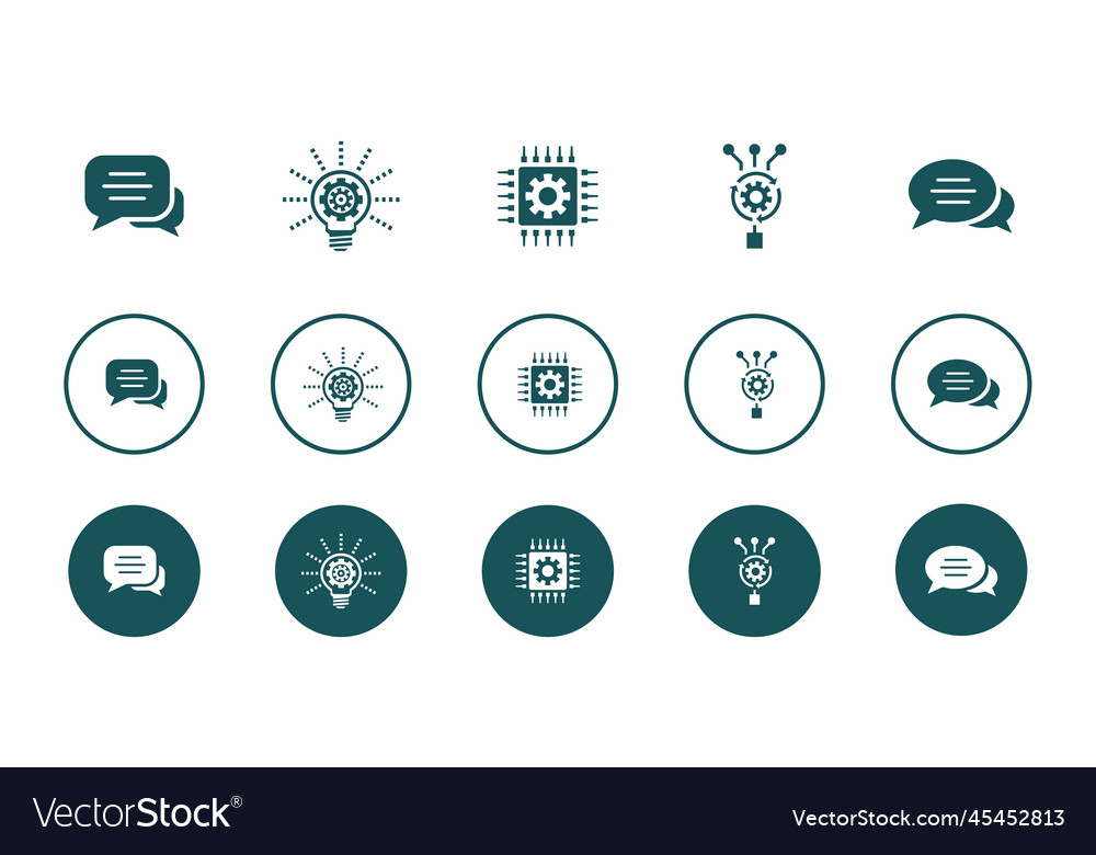 Chat innovation technology algorithm message Vector Image