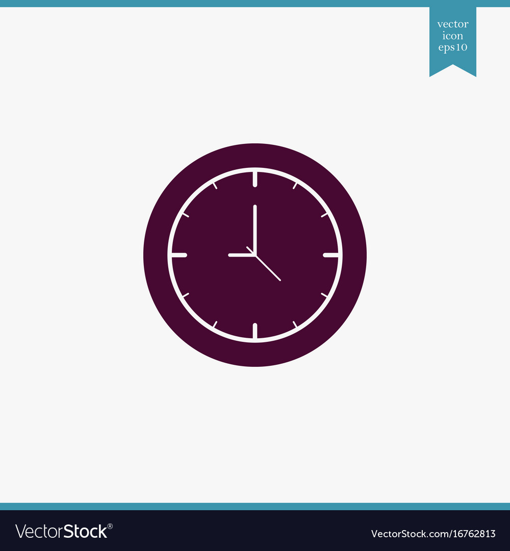 Clock icon simple Royalty Free Vector Image - VectorStock