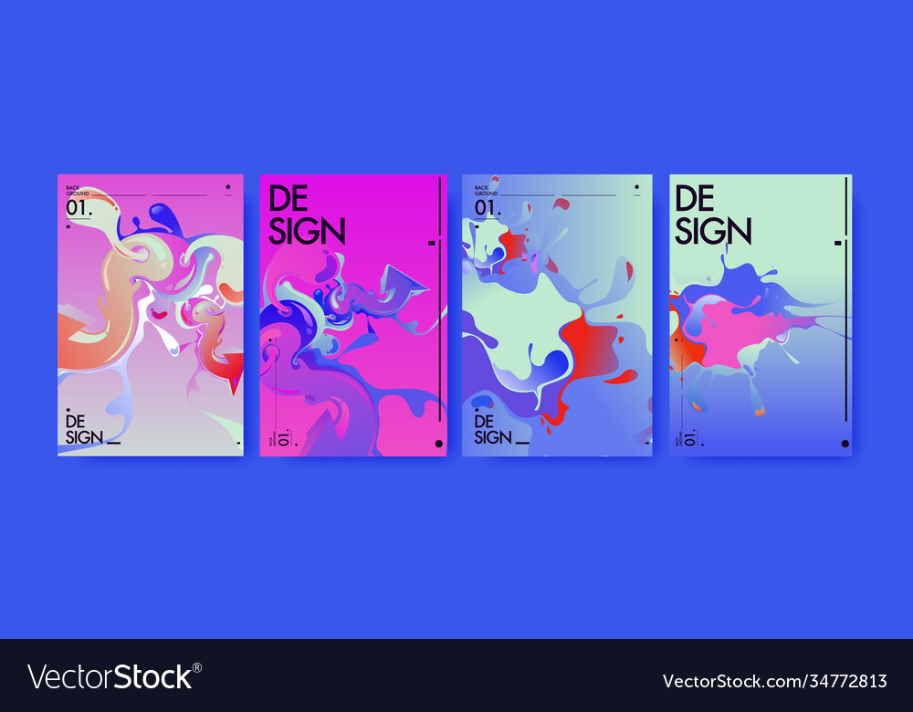 Colorful abstract fluid gradient pattern Vector Image