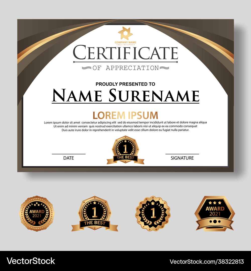 Creative certificate template Royalty Free Vector Image