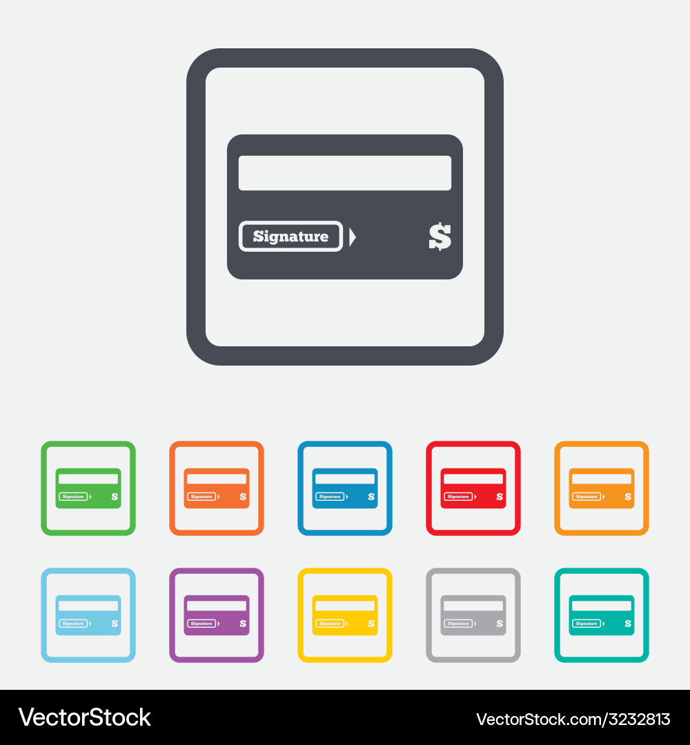 Credit card sign icon debit symbol Royalty Free Vector Image