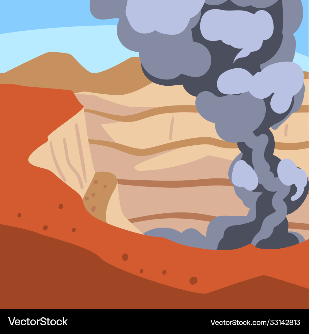 Iron ore mining quarry metallurgical industry Vector Image