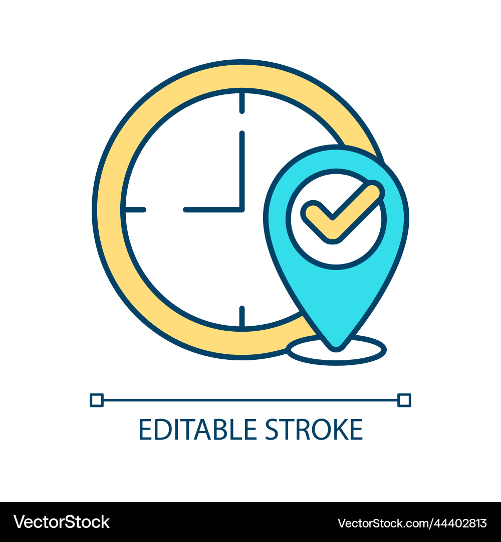 Live in present rgb color icon Royalty Free Vector Image