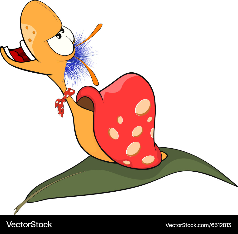 Malicious snail the monster cartoon Royalty Free Vector