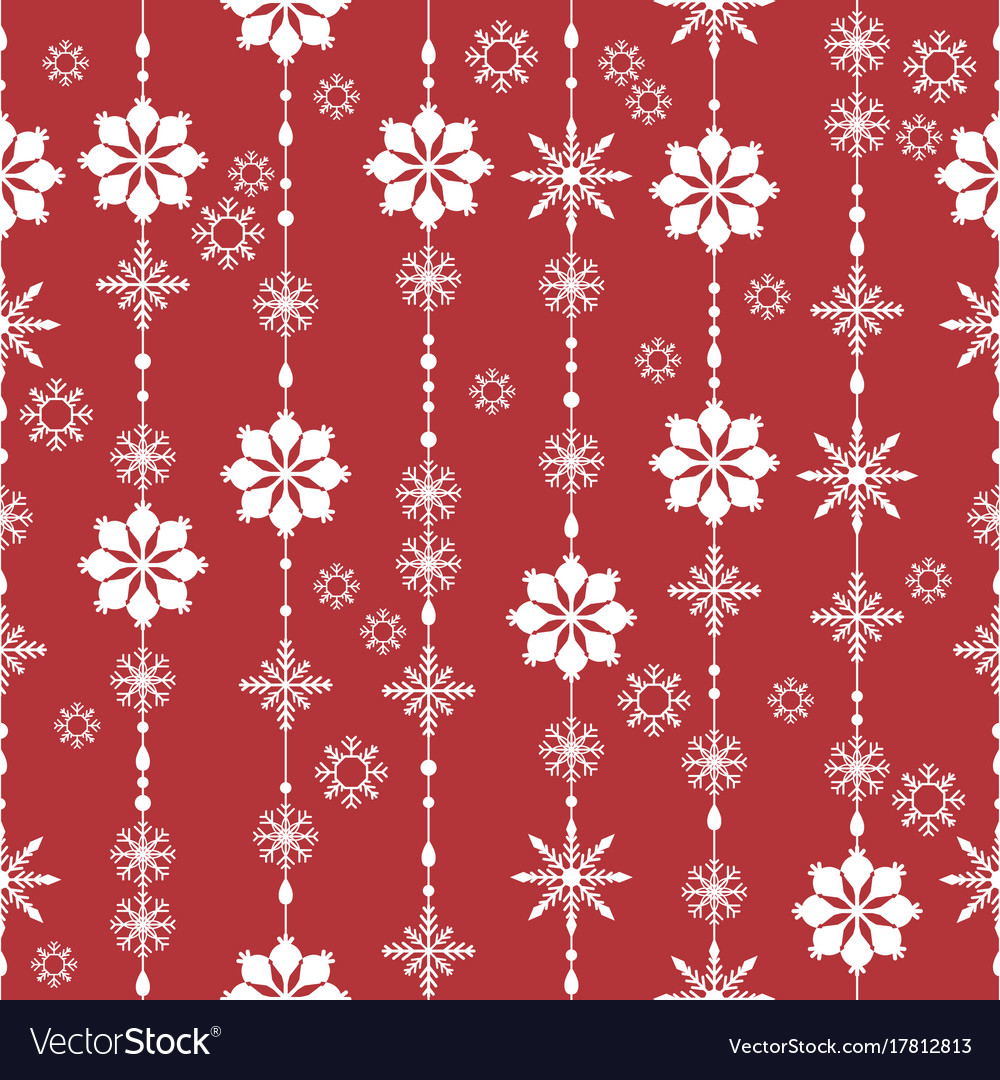 Pattern seamless snowflake Royalty Free Vector Image