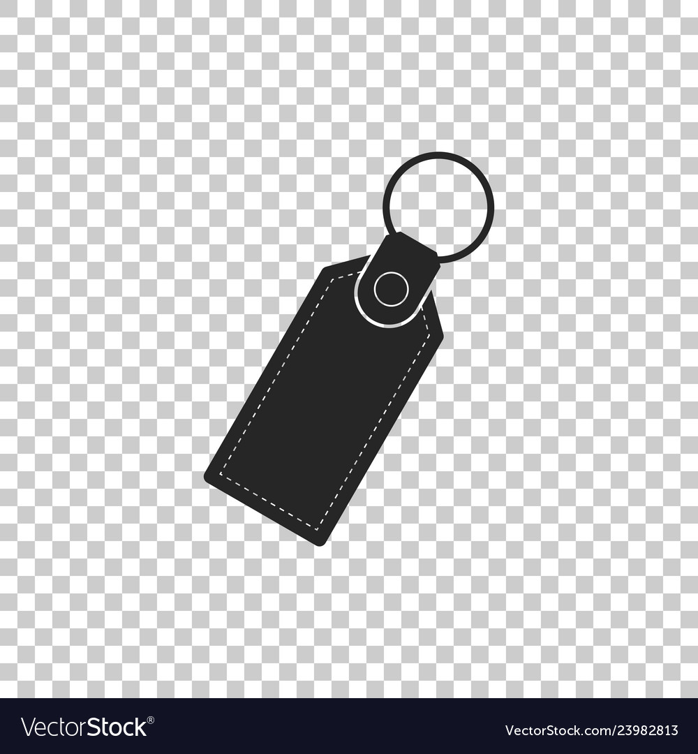 Rectangular key chain with ring for icon Vector Image