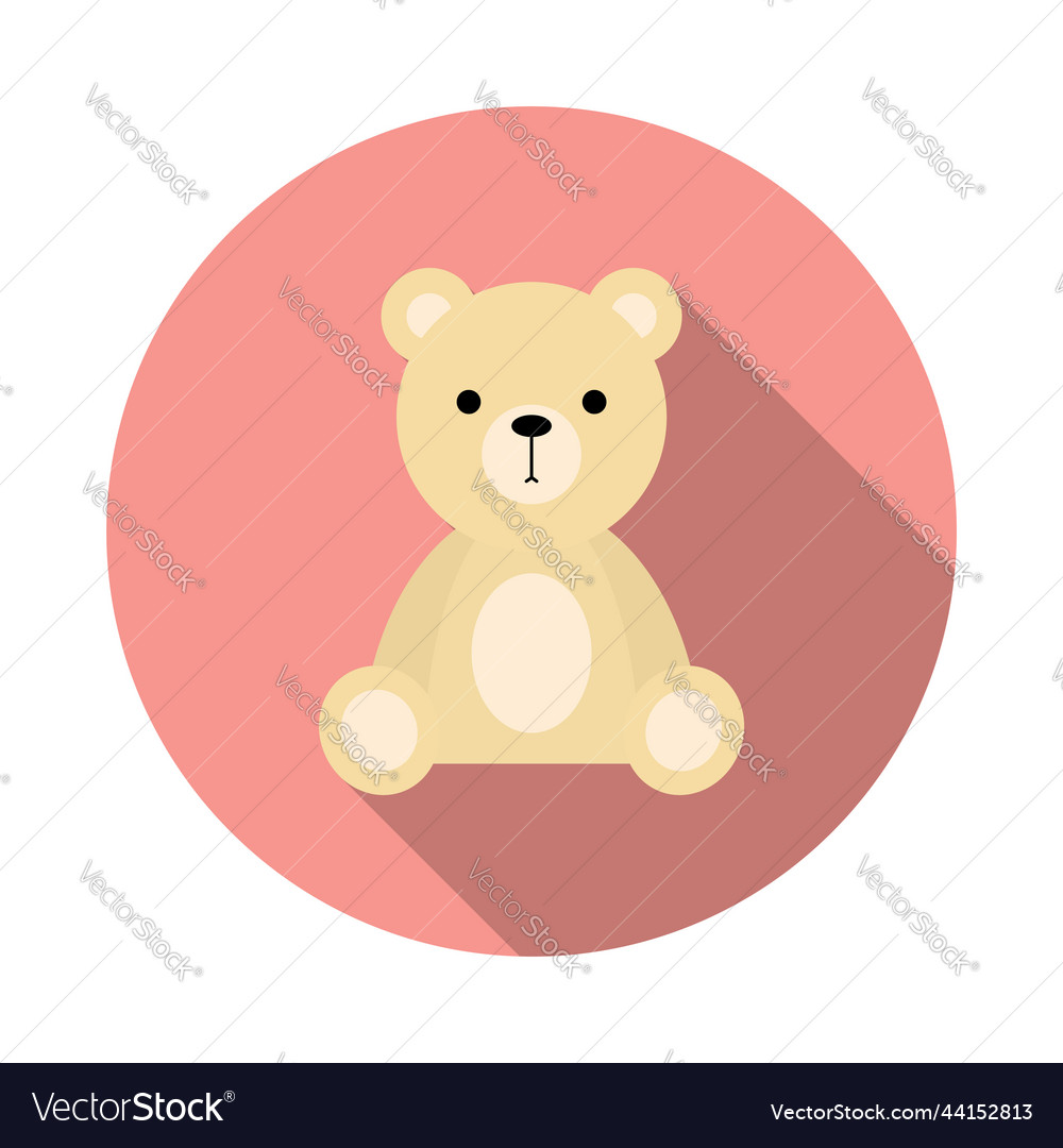 Teddy Bear Soft Toy Icon Royalty Free Vector Image