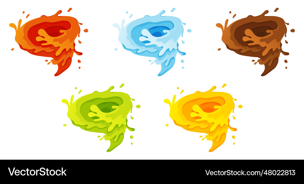 Water and juice splash liquide a drop shape Vector Image