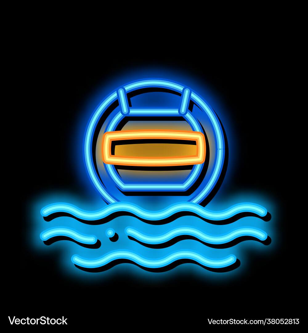 Water volleyball neon glow icon Royalty Free Vector Image