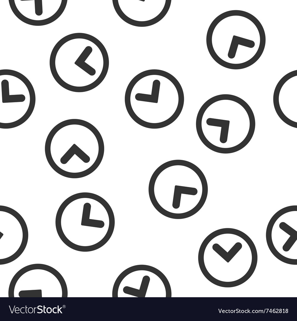 Clock seamless flat pattern Royalty Free Vector Image