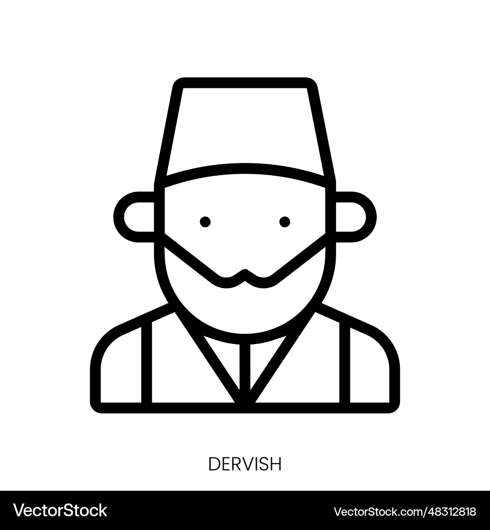 Dervish icon line art style design isolated Vector Image