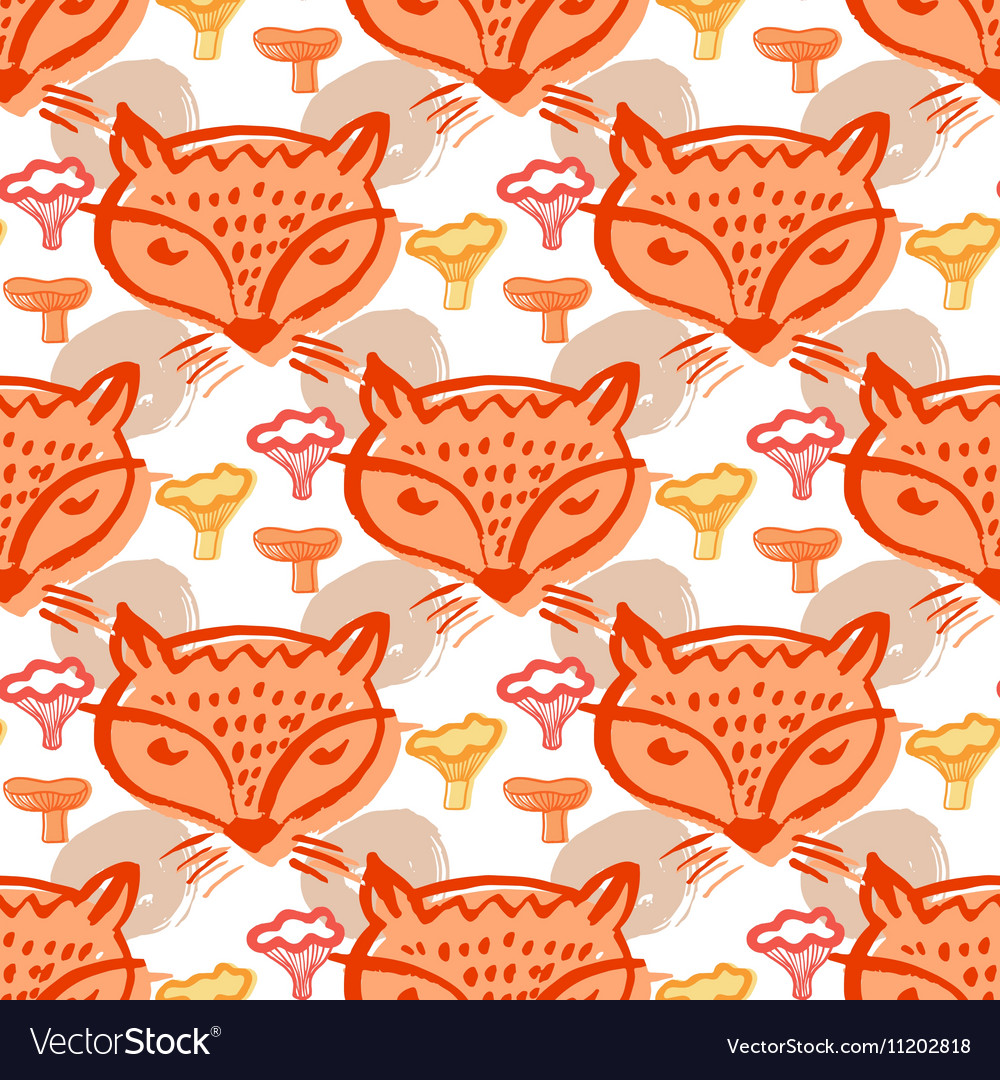 Fox pattern Royalty Free Vector Image - VectorStock
