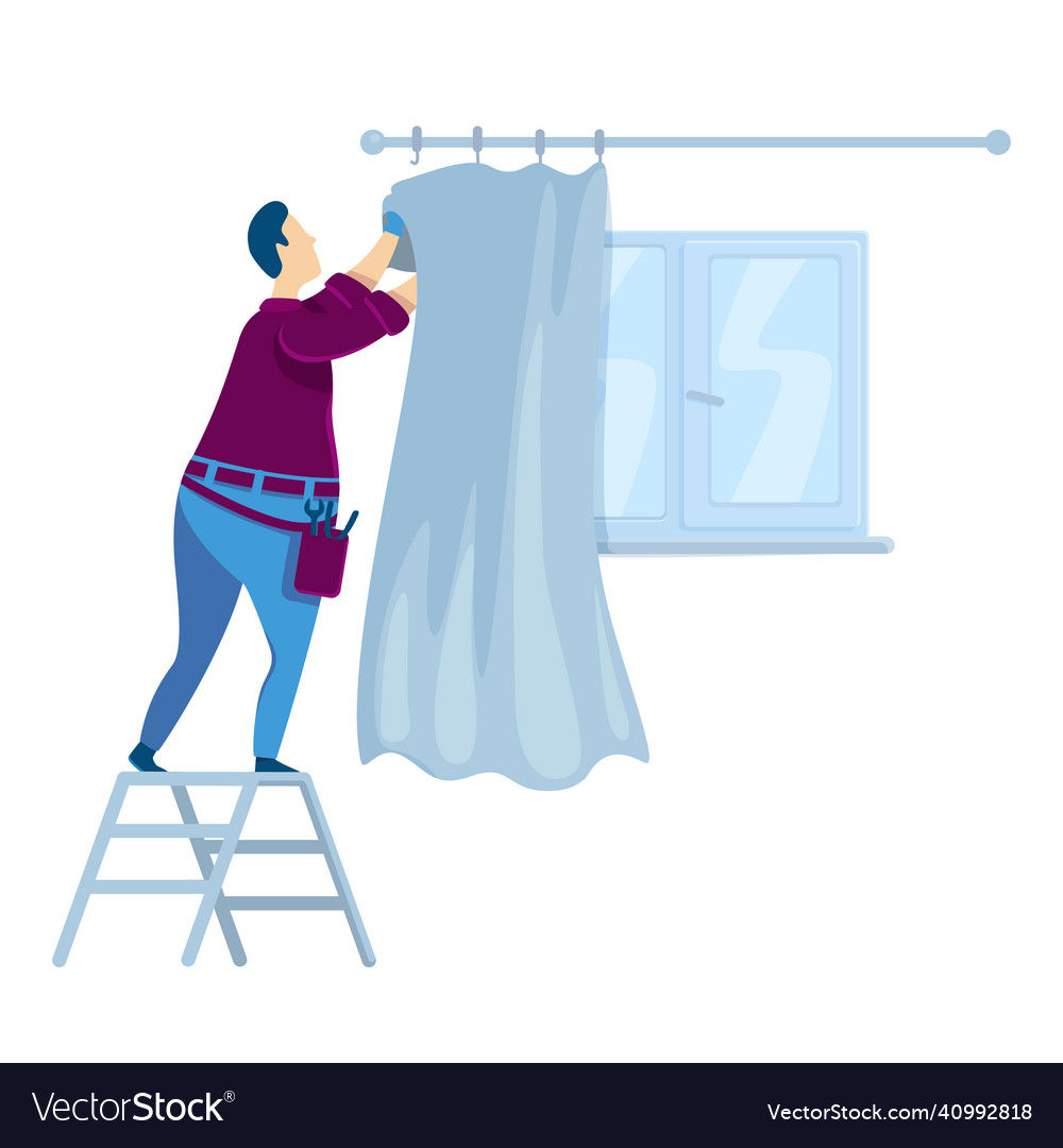 Handyperson flat color faceless character man Vector Image Handyperson flat color faceless character man Vector Image