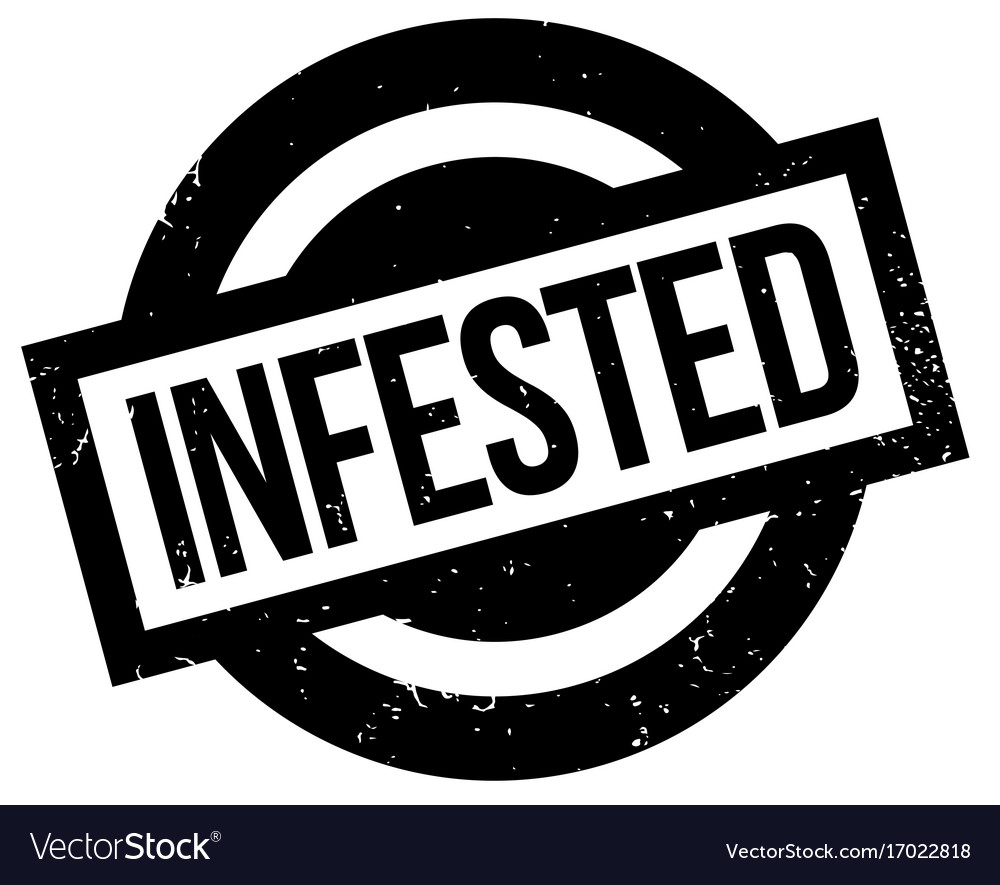 Infested rubber stamp Royalty Free Vector Image