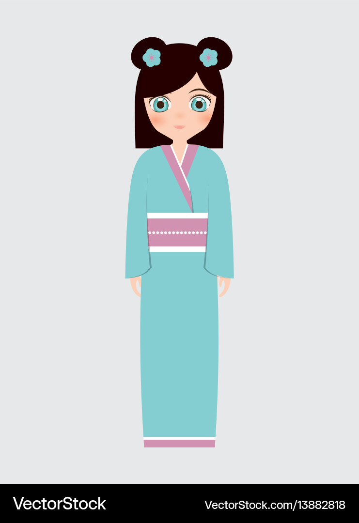 Japan girls design Royalty Free Vector Image - VectorStock