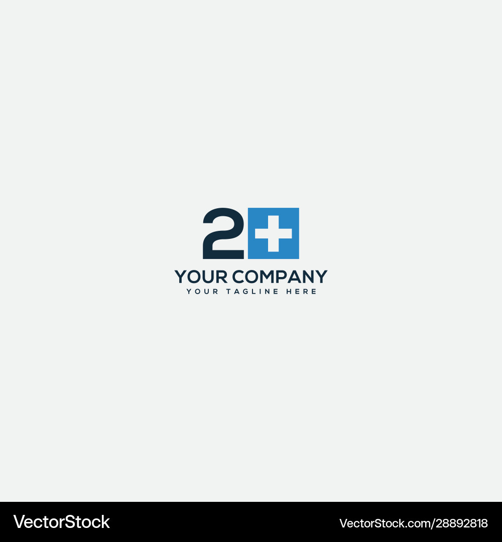 Lettering logo home and 2 logo design Royalty Free Vector