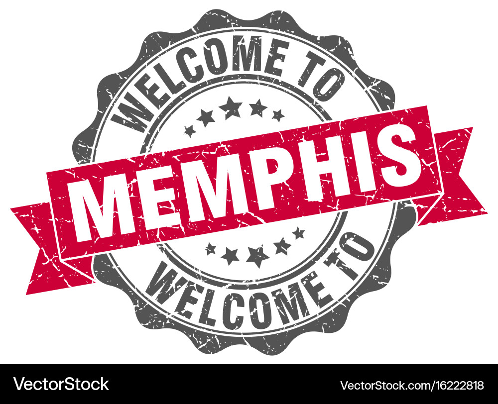Memphis round ribbon seal Royalty Free Vector Image