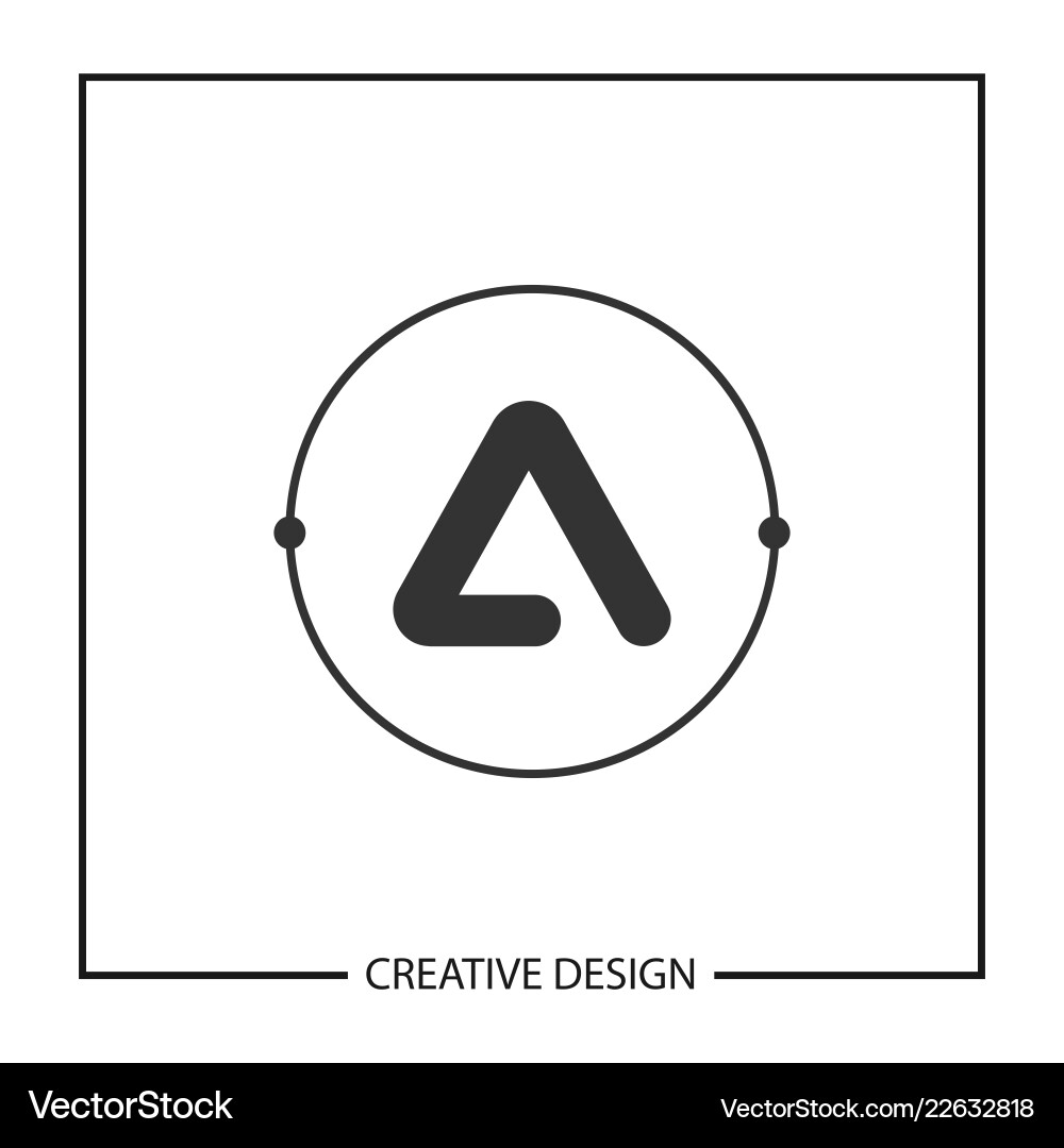 Modern and minimalist letter a logo template Vector Image