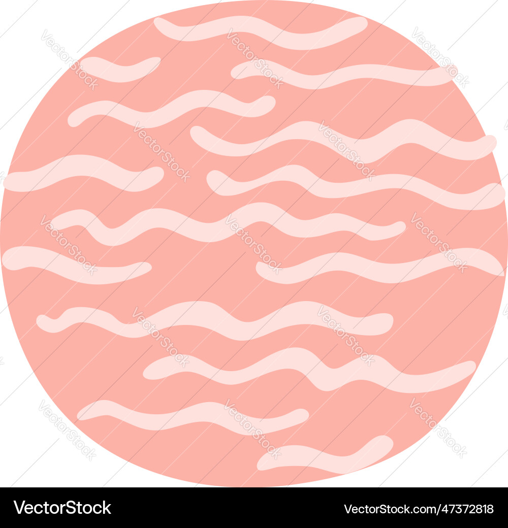 Planet venus hand drawn cartoon Royalty Free Vector Image