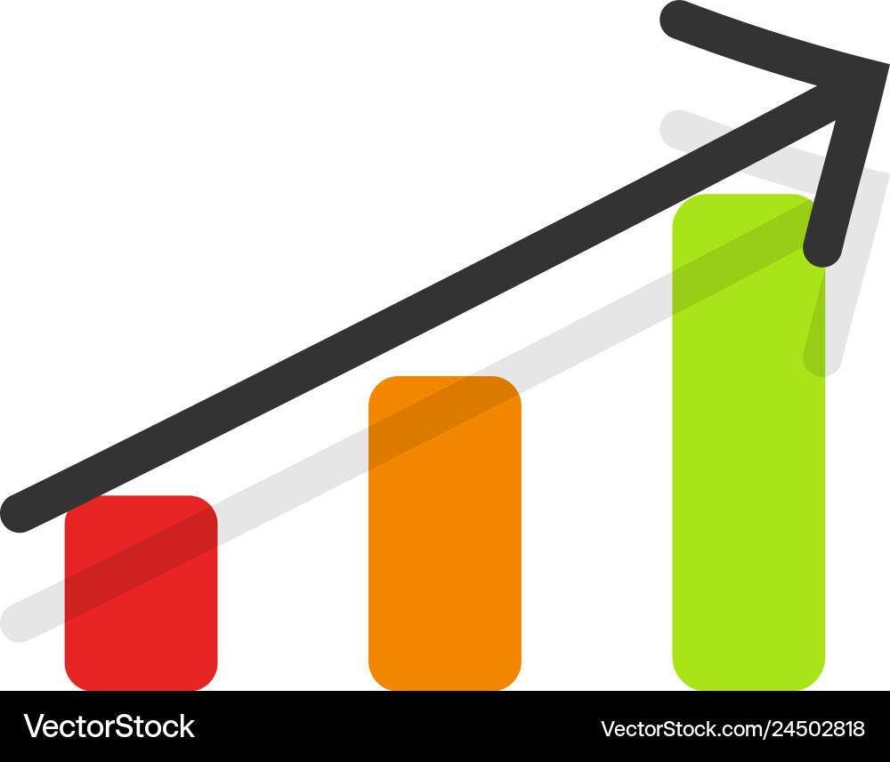 Ratingfinacial chart business graph in flat design