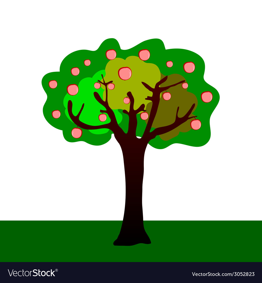 Apple tree Royalty Free Vector Image - VectorStock
