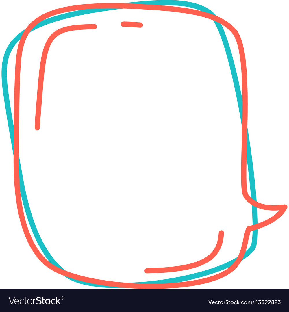 Chat bubble doodle Royalty Free Vector Image - VectorStock