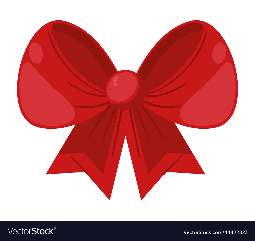Christmas gift bow Royalty Free Vector Image - VectorStock Christmas gift bow Royalty Free Vector Image - VectorStock