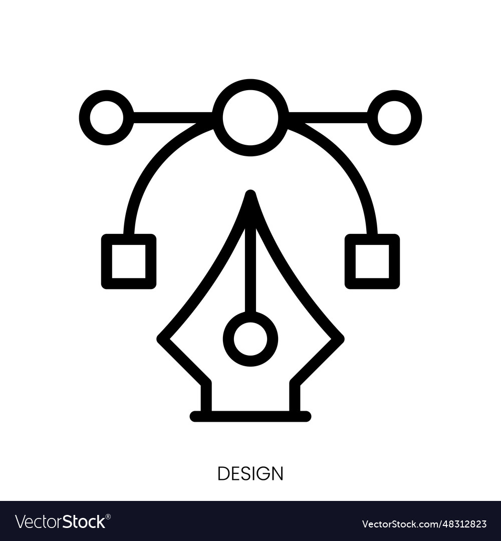 Design icon line art style isolated Royalty Free Vector