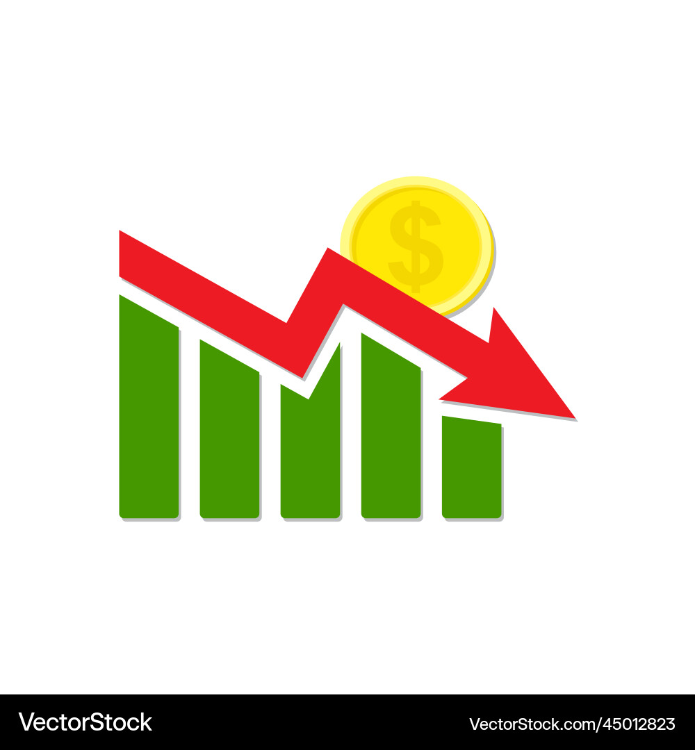Financial crisis cost reduction Royalty Free Vector Image