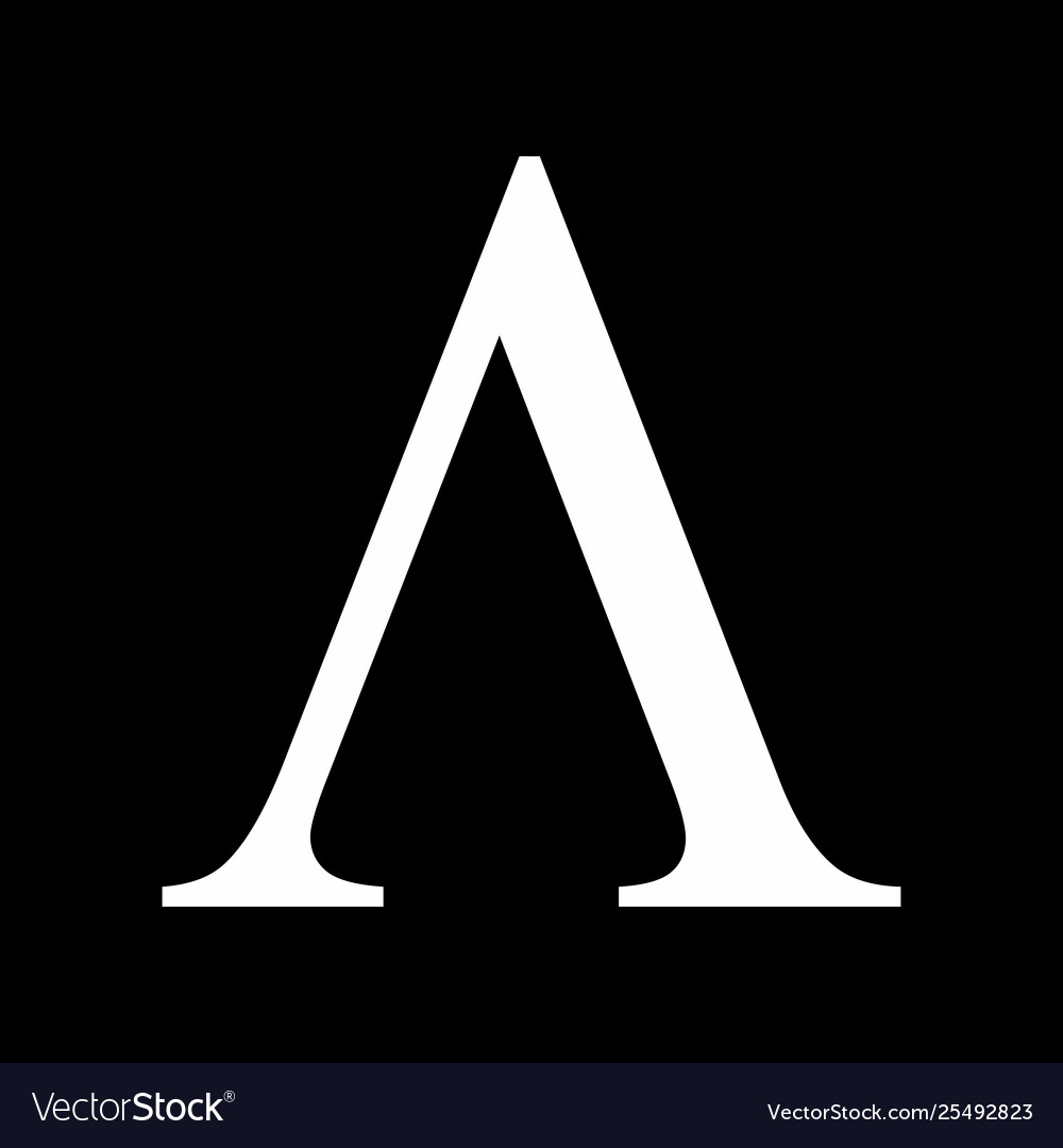 Greek Letter Lambda Symbol Royalty Free Vector Image