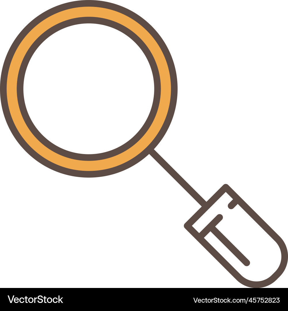 Magnify glass icon symbol on white Royalty Free Vector Image