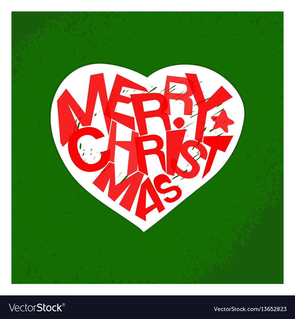 Merry Christmas Typography Card Design Royalty Free Vector