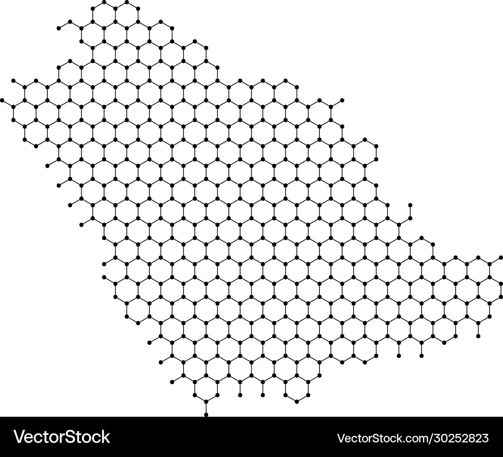 Saudi arabia map from abstract futuristic Vector Image
