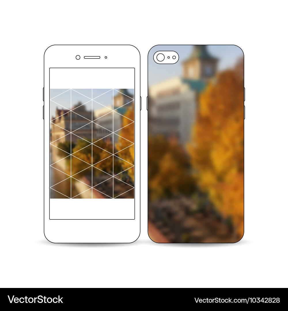 Mobile smartphone with an example of the screen Vector Image