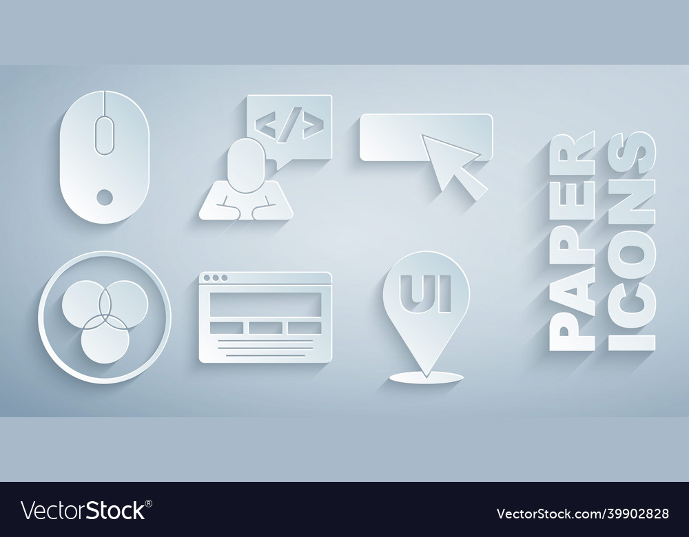 Set Ui Or Ux Design Rgb And Cmyk Color Mixing Vector Image