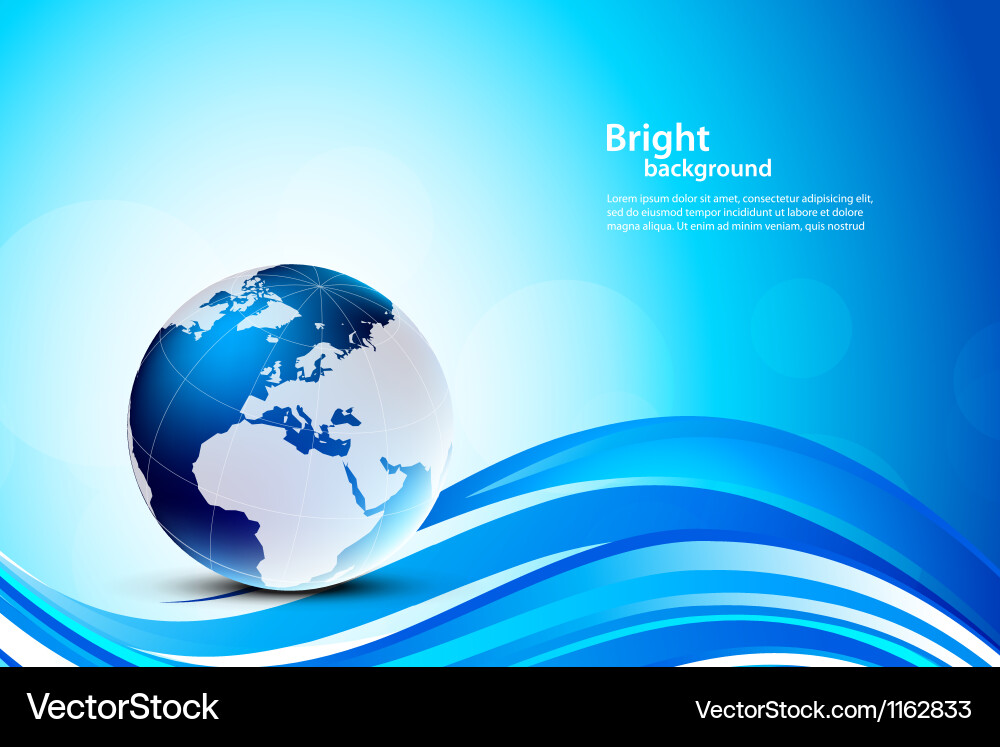 Background with globe Royalty Free Vector Image