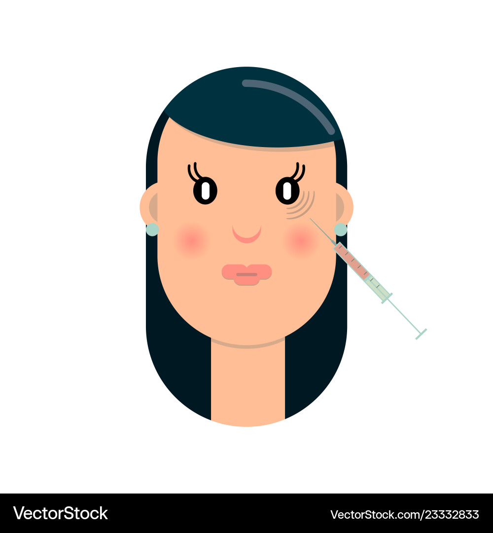 Botox eye area Royalty Free Vector Image - VectorStock