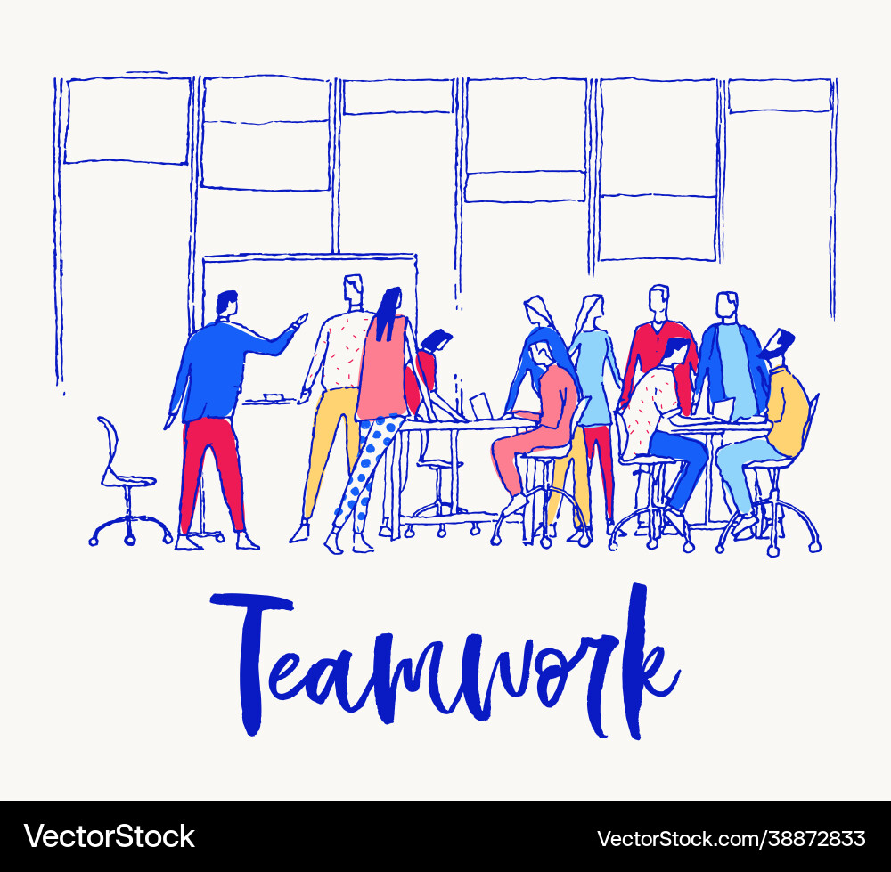 Business people at meeting teamwork Royalty Free Vector