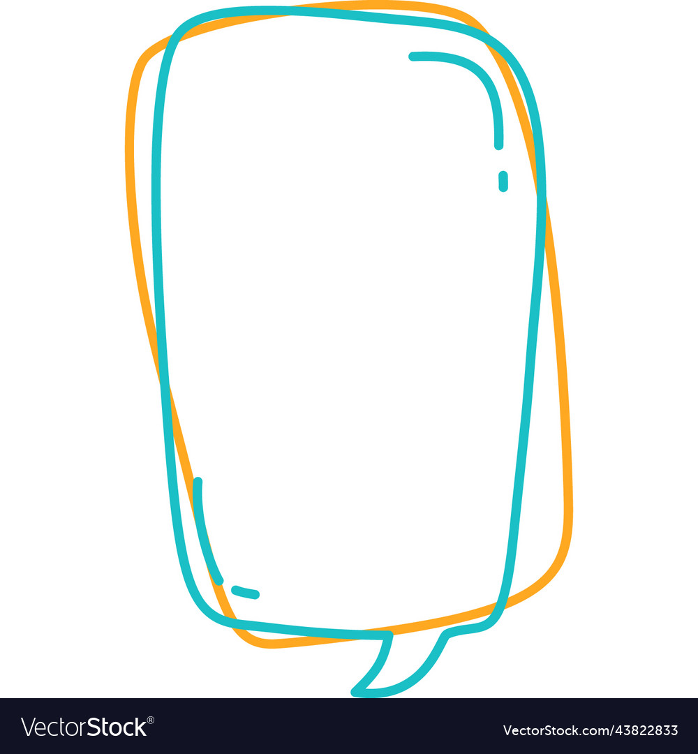 Chat bubble doodle Royalty Free Vector Image - VectorStock