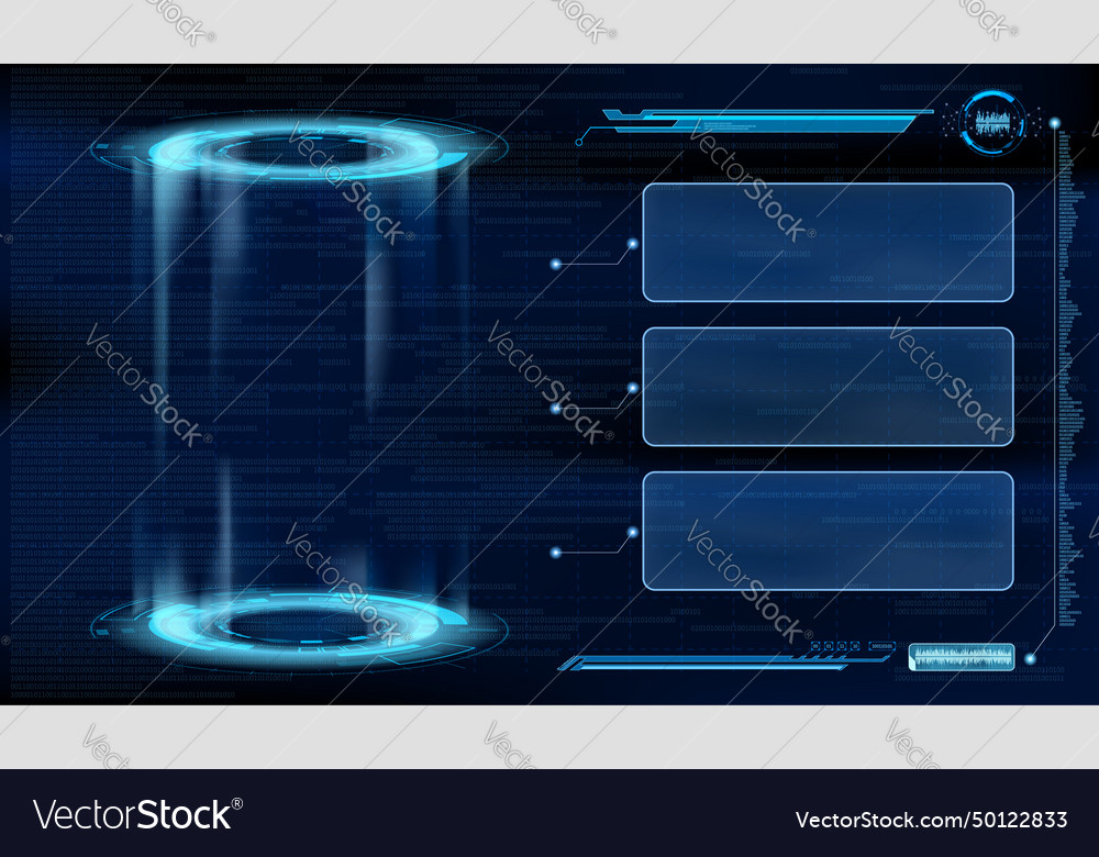 Futuristic background with user interface Vector Image