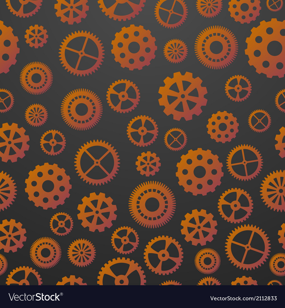 Gears seamless pattern Royalty Free Vector Image