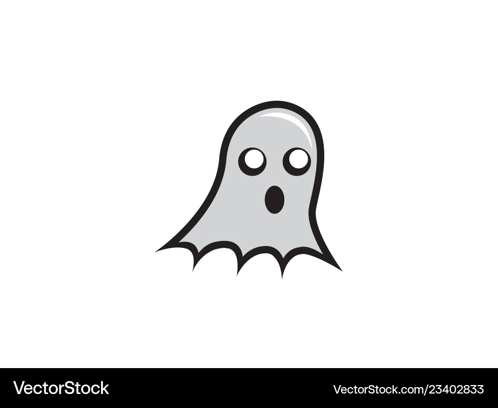 Ghost head flying for funny halloween icon Vector Image