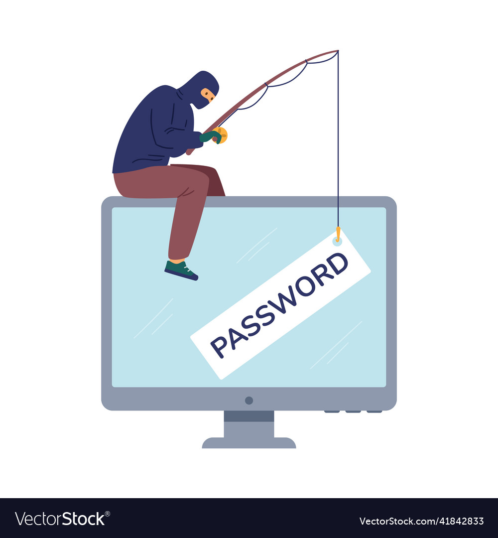 Hacker attacks computer security system flat Vector Image