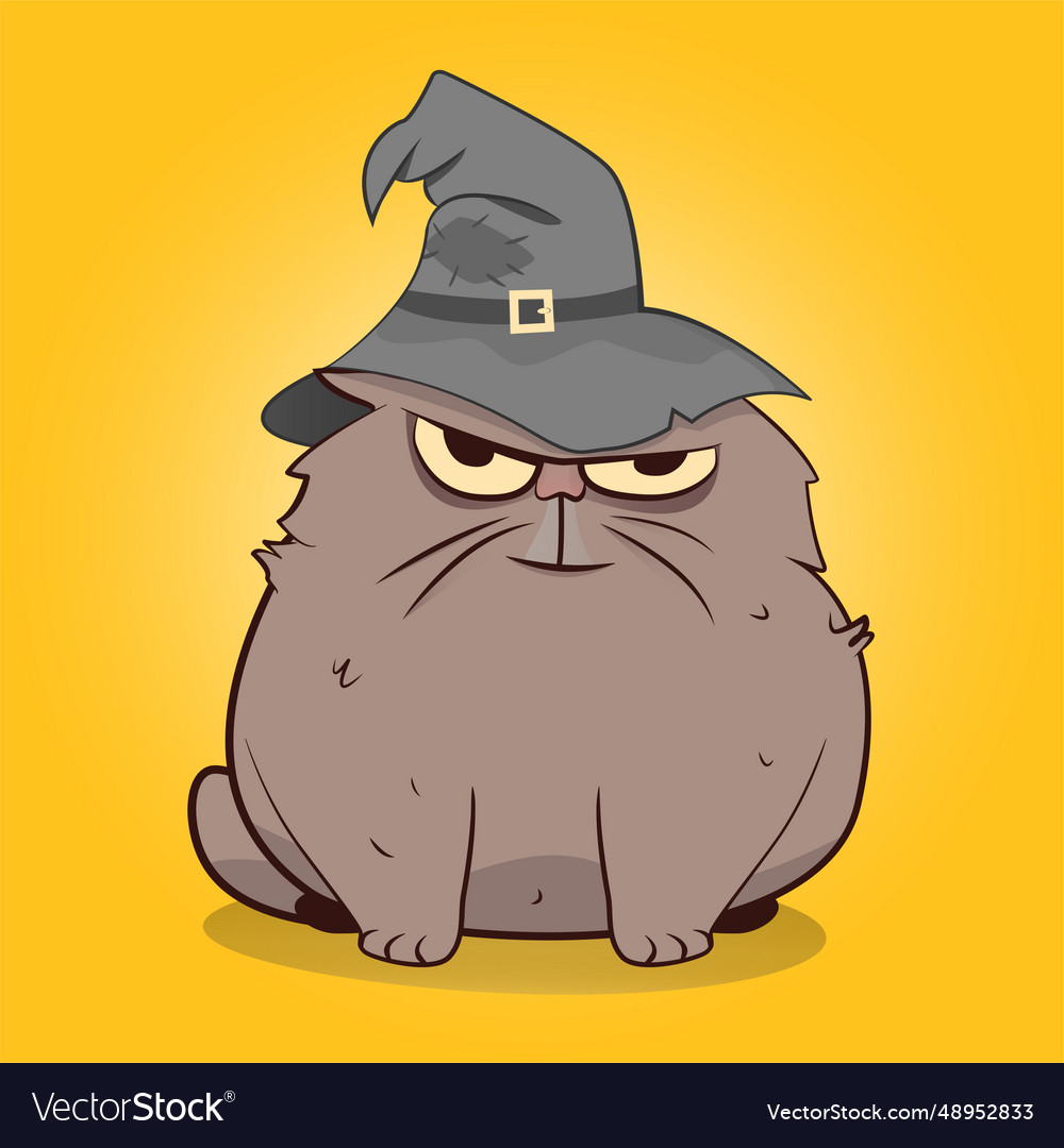 Halloween in a witch hat Royalty Free Vector Image